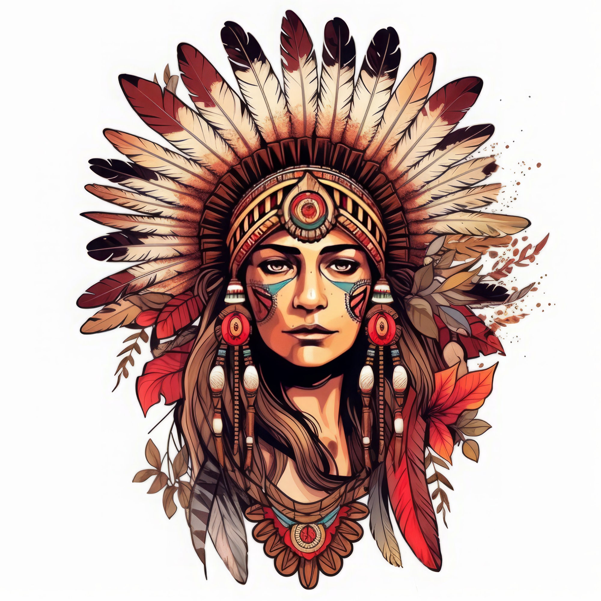 Native American Clip Art Designs HD PNG Image Bundle - T-shirts ...