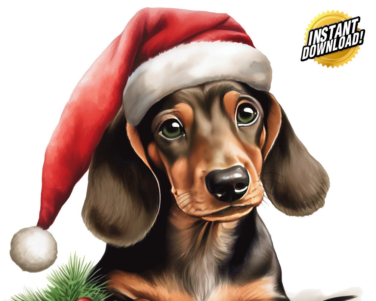 Dachshund Images | Christmas Dogs PNG Bundle. | Instant Digital ...