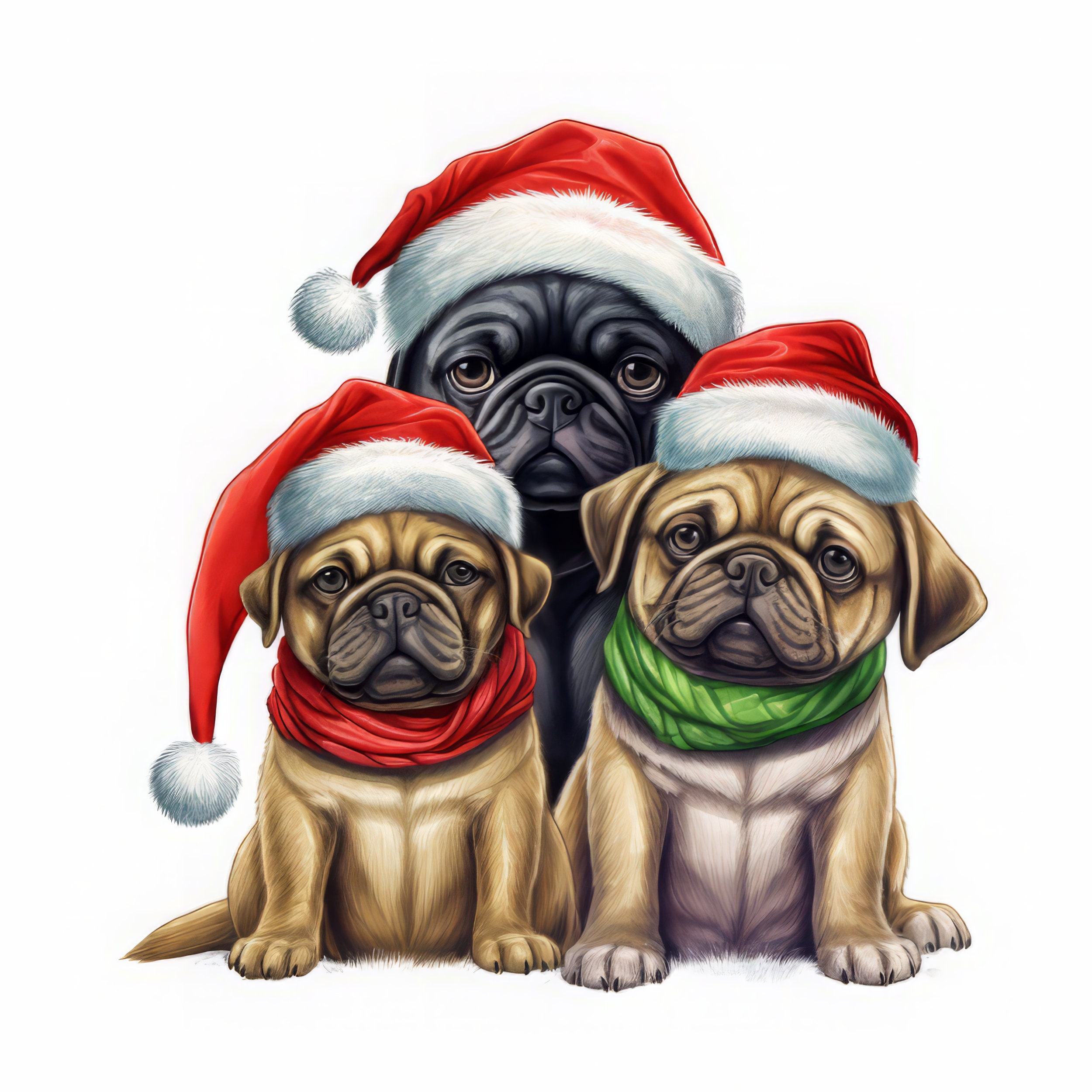 100 Christmas Dogs PNG Bundle. | Instant Digital Download | HD Clip Art ...
