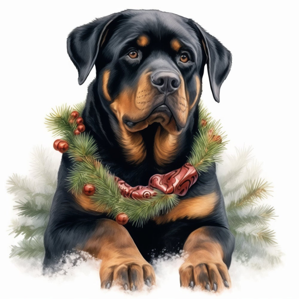 Unleash the Holiday Spirit | Rottweilers Christmas Dogs PNG Bundle ...