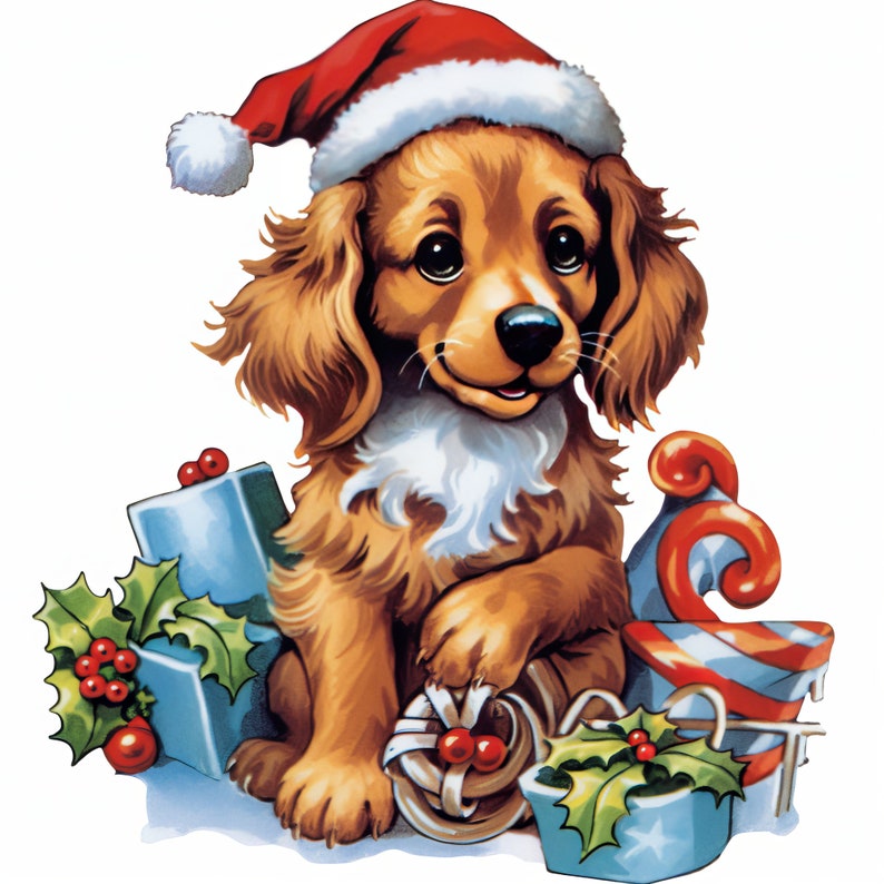 100 Christmas Dogs PNG Bundle. Instant Digital Download HD Clip Art ...