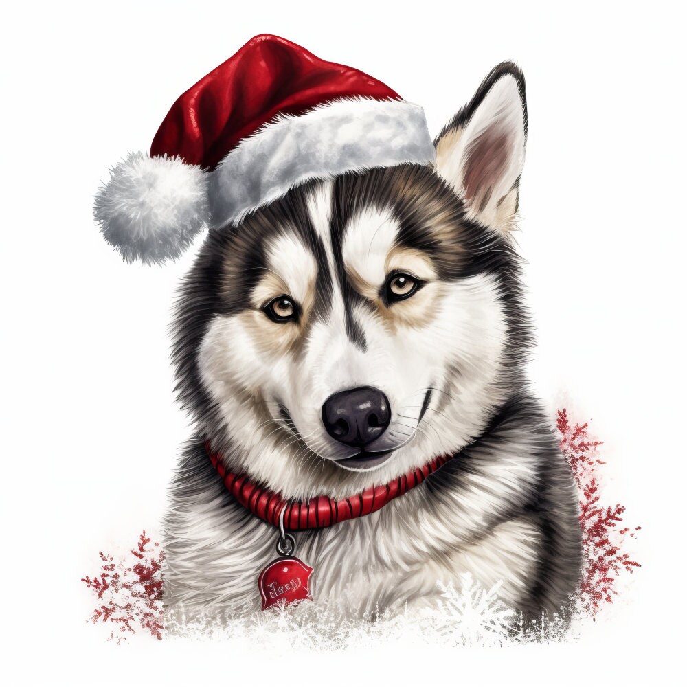 Unleash the Holiday Spirit | Siberian Huskies Christmas Dogs PNG Bundle ...