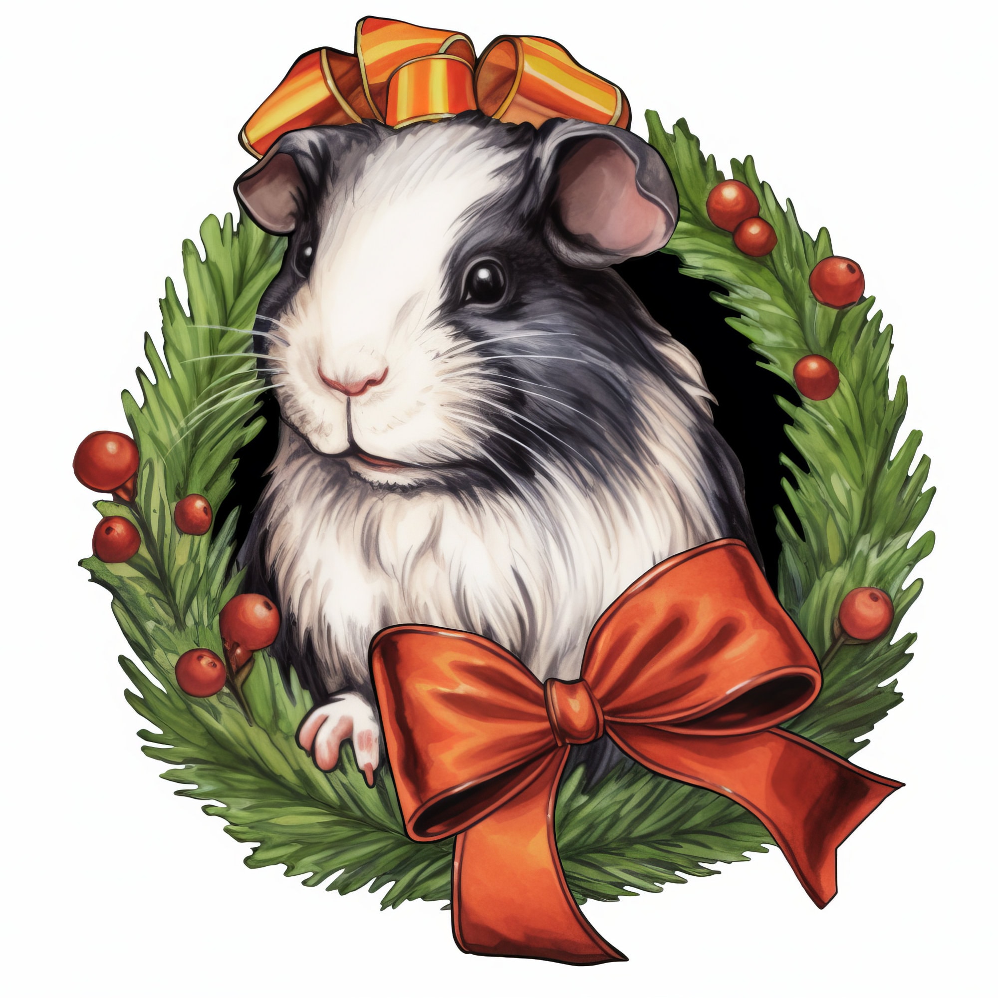 Christmas Guinea Pigs Clip Art Designs HD PNG Image Bundle - Etsy