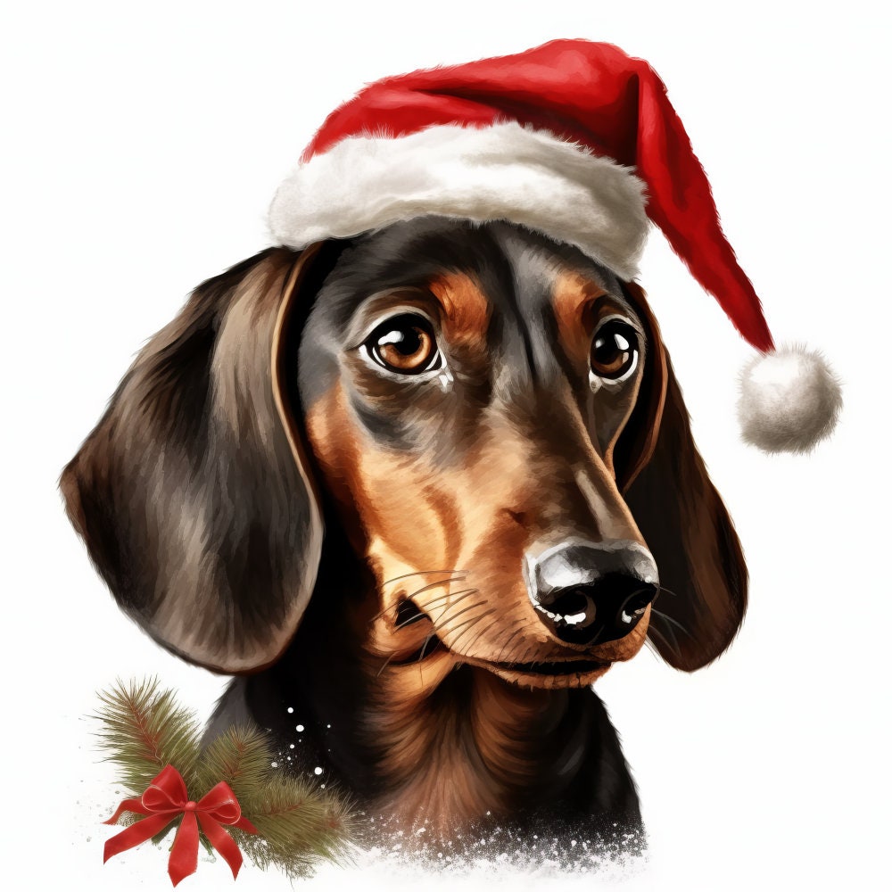 Dachshund Images | Christmas Dogs PNG Bundle. | Instant Digital ...