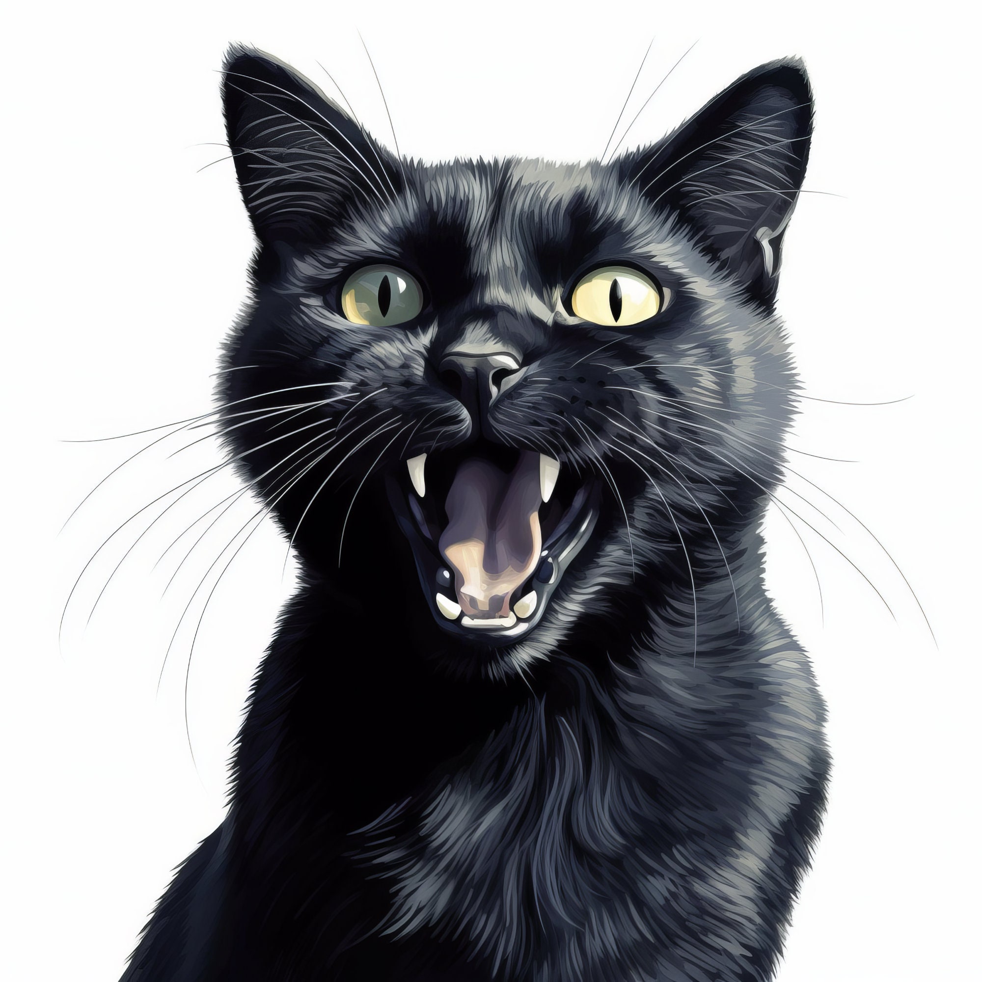Black Cats Clip Art Designs HD PNG Image Bundle - for T-shirts ...