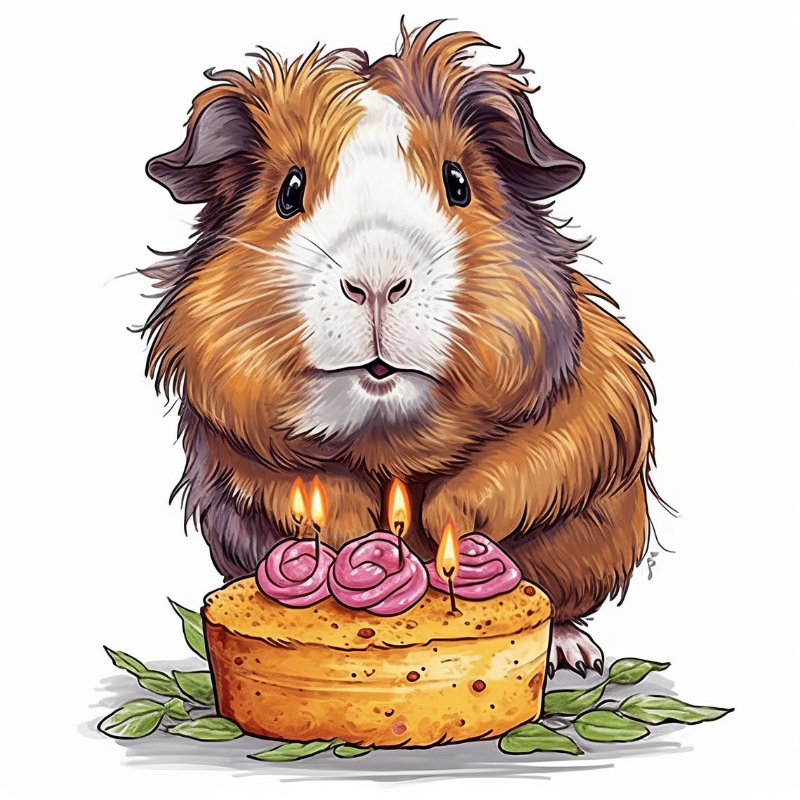Guinea Pigs Clip Art Designs HD PNG Image Bundle for - Etsy UK
