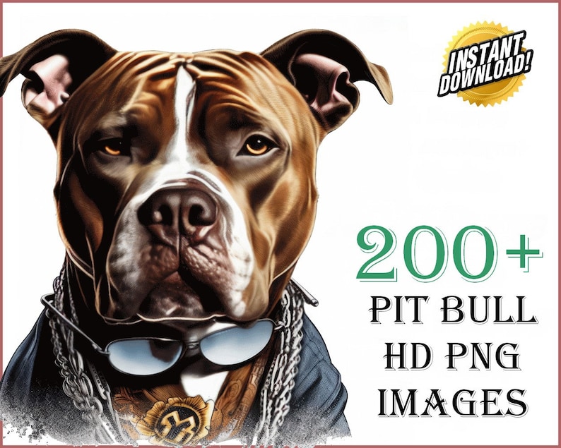 200 Original Cute Colorful Pit Bull Dogs Clip Art Designs HD PNG Image ...