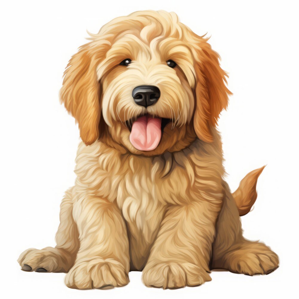 100 Original Cute Colorful Goldendoodle Dogs Clip Art Designs HD PNG ...