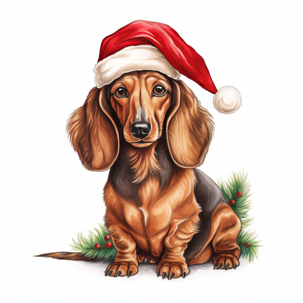 Dachshund Images | Christmas Dogs PNG Bundle. | Instant Digital ...