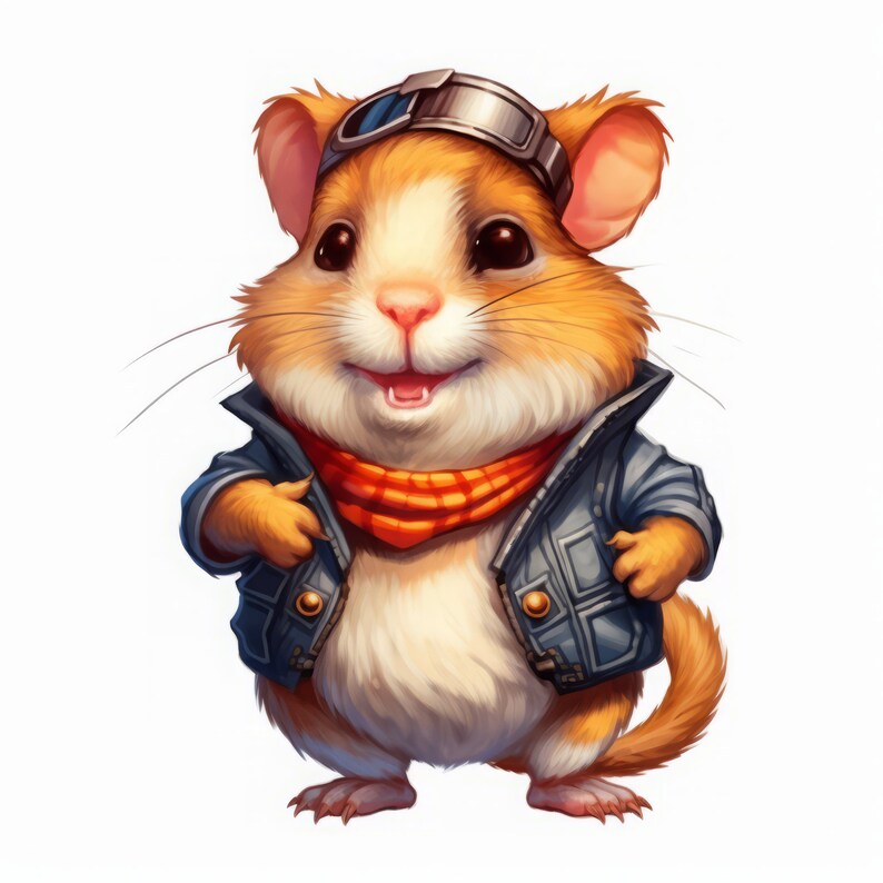 Hamsters Clip Art Designs HD PNG Image Bundle for T-shirts, Branding ...