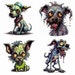 150 Original Colorful Zombie Dogs Clip Art Designs HD PNG Image Bundle ...
