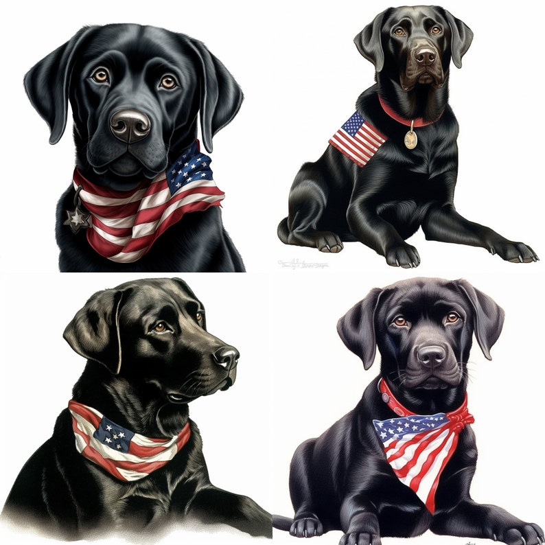 200+ Original Black Labs Dogs Clip Art Designs HD PNG Image Bundle ...