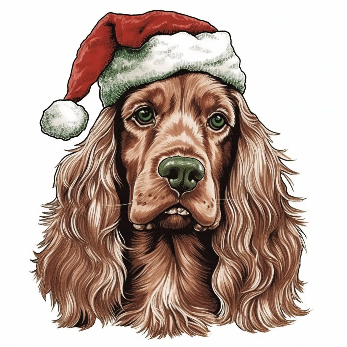 Cocker Spaniels Christmas Dogs PNG Bundle. Instant Digital - Etsy