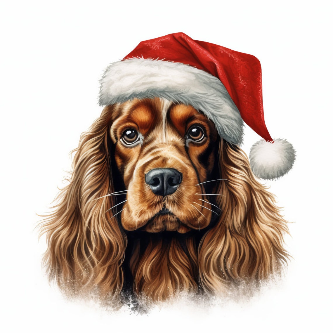 Cocker Spaniels Christmas Dogs PNG Bundle. Instant Digital - Etsy