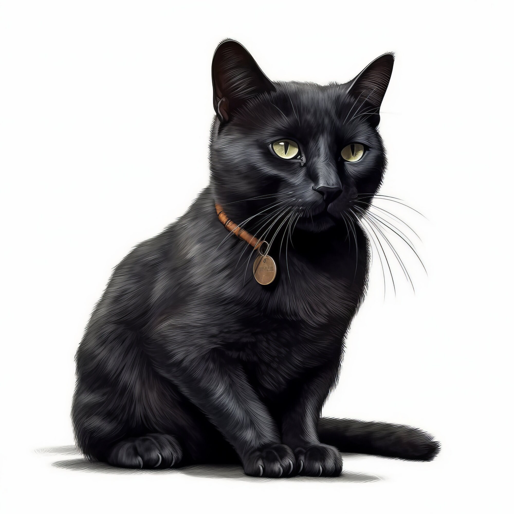 Black Cats Clip Art Designs HD PNG Image Bundle for T-shirts, Branding ...