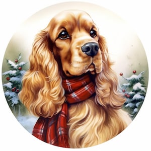 Cocker Spaniels | Christmas Dogs PNG Bundle. | Instant Digital Download ...