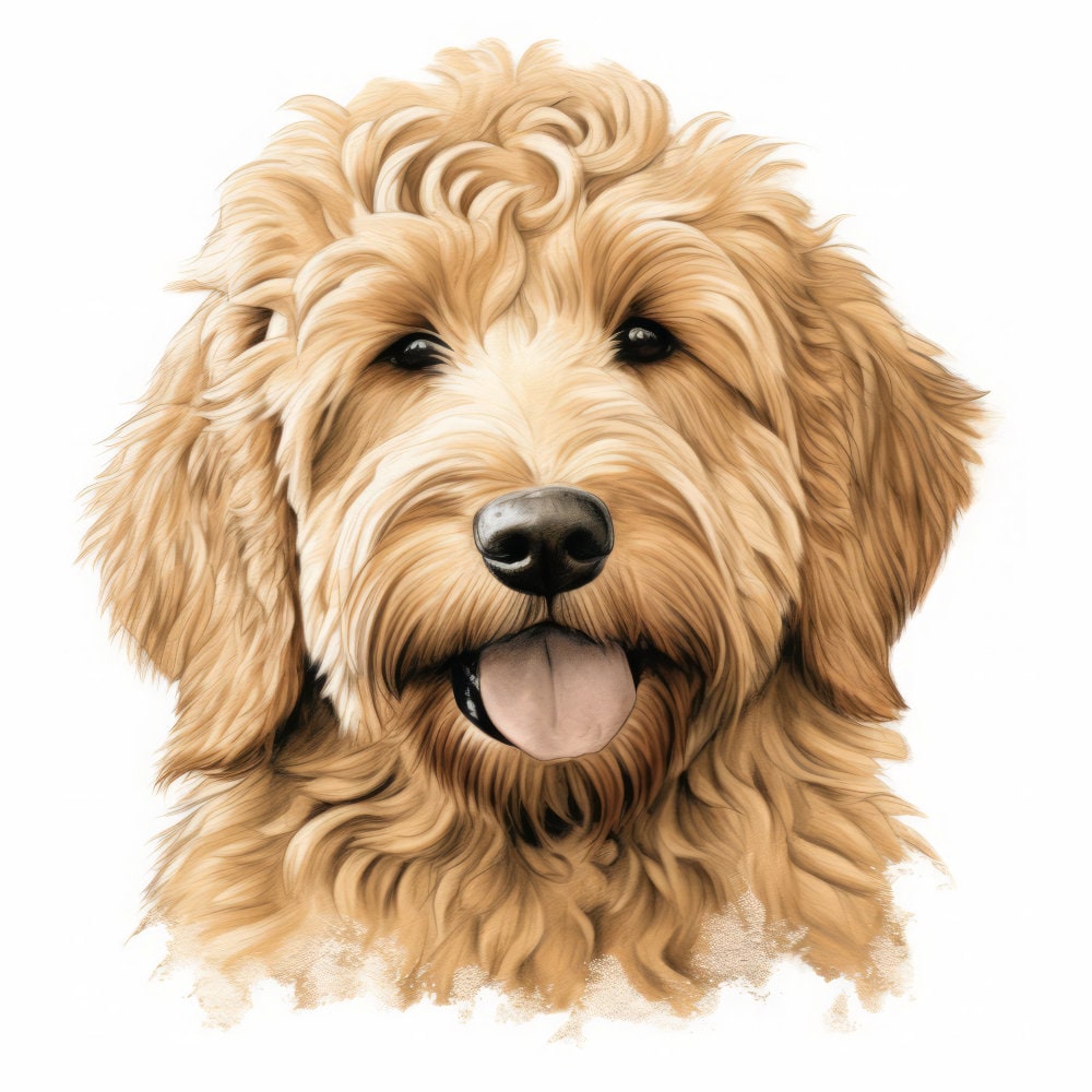 100 Original Cute Colorful Goldendoodle Dogs Clip Art Designs HD PNG ...