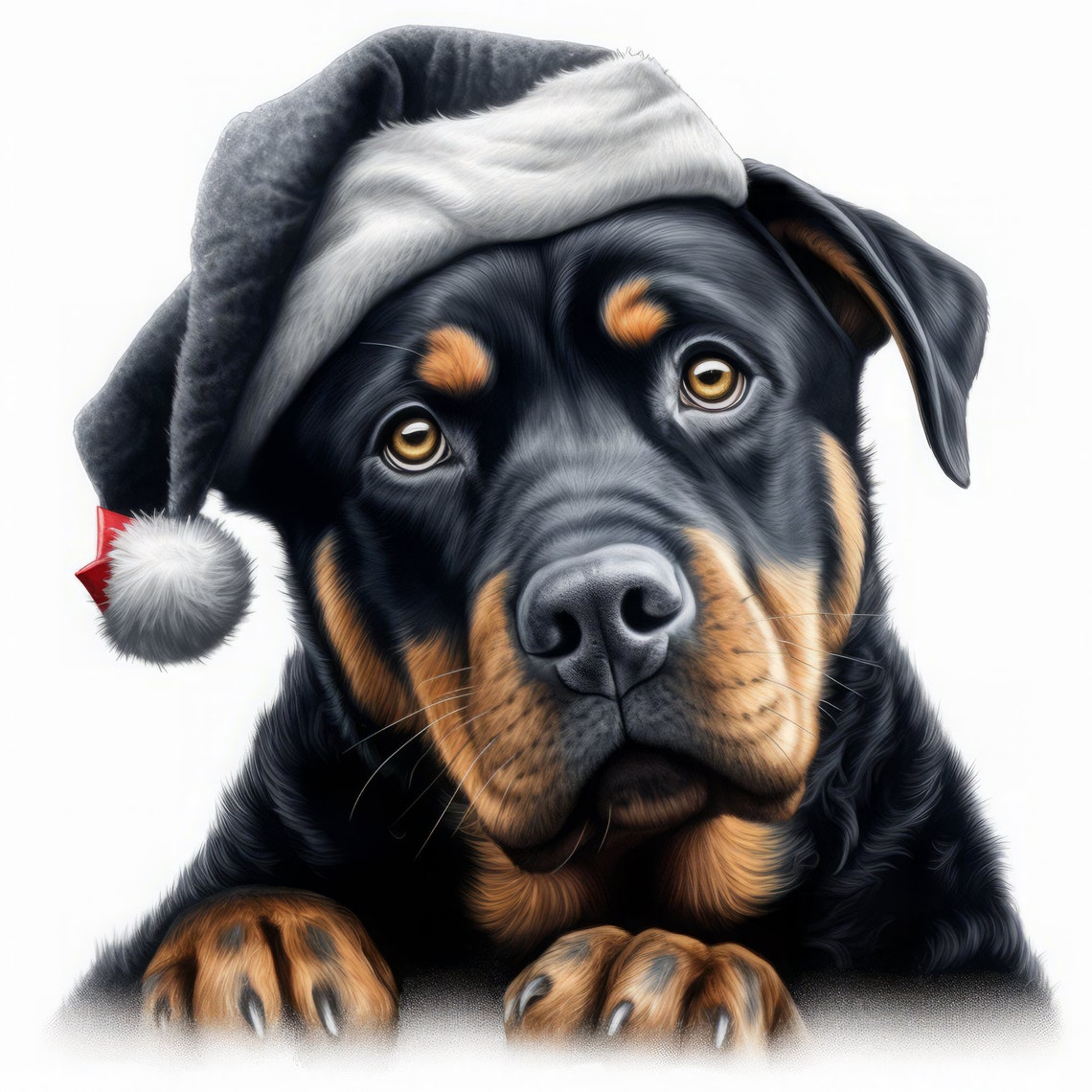 Rottweilers Christmas Dogs PNG Bundle Instant Digital Download HD Clip ...