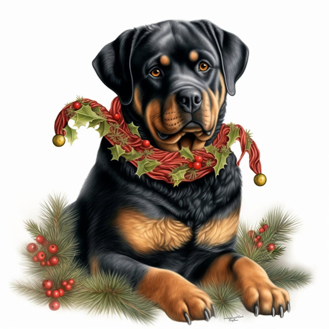 Unleash the Holiday Spirit | Rottweilers Christmas Dogs PNG Bundle ...