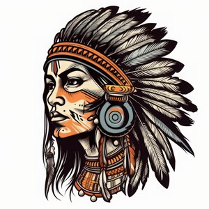 Native American Clip Art Designs HD PNG Image Bundle - T-shirts ...