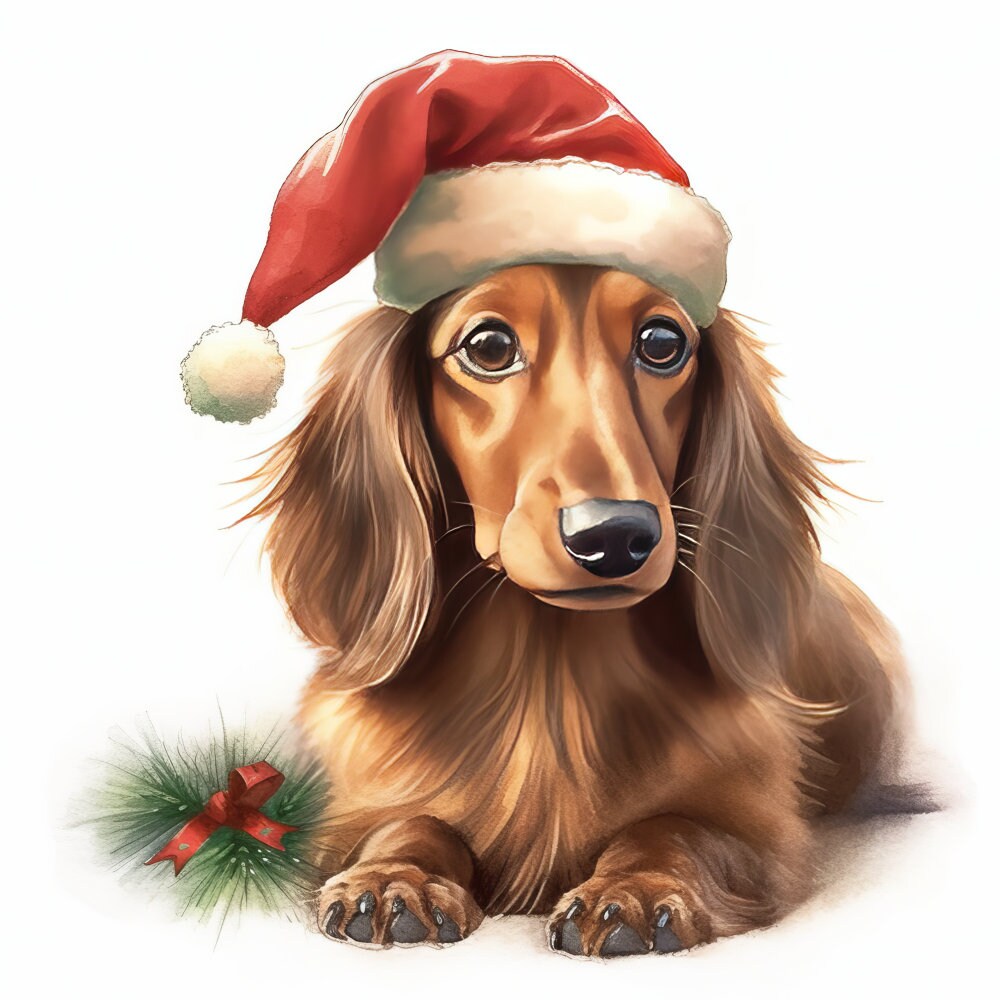 Dachshund Images | Christmas Dogs PNG Bundle. | Instant Digital ...