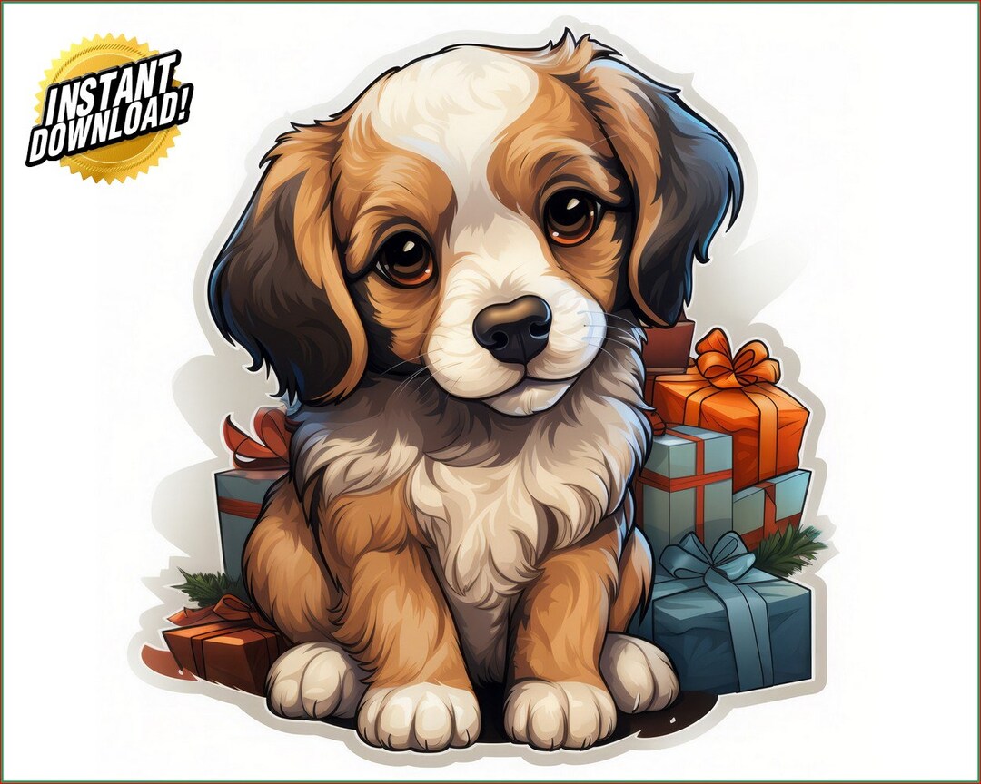 125 Christmas Dogs PNG Bundle. | Instant Digital Download | HD Clip Art ...