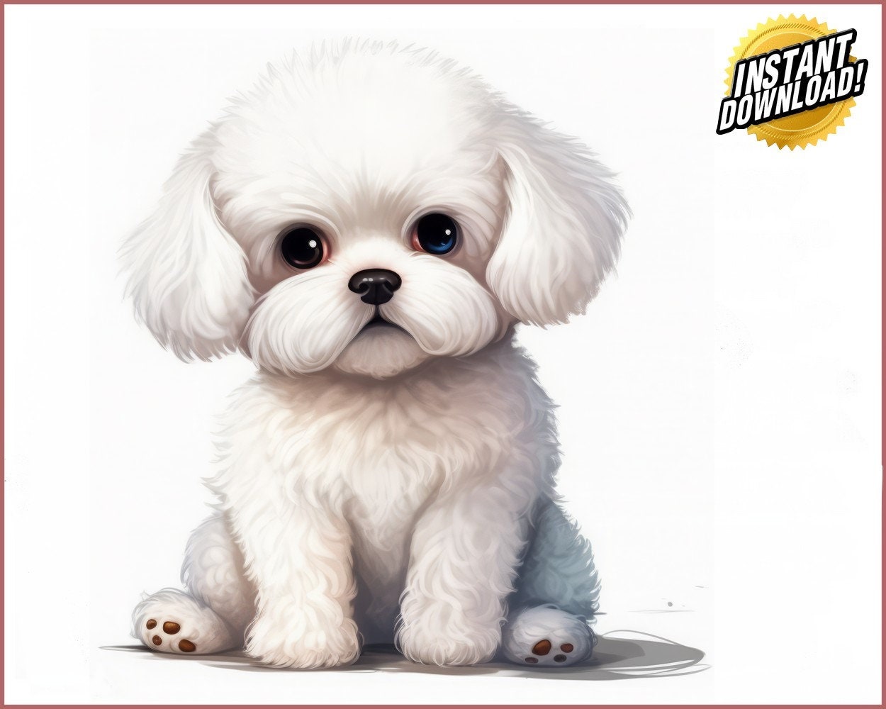 Bichon Frisé Dogs PNG Bundle | Instant Digital Download | HD Clip Art ...