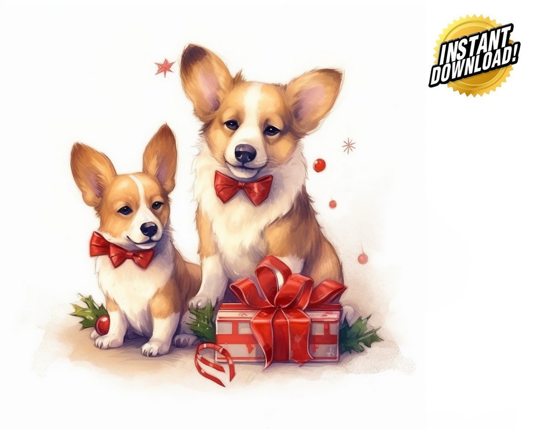 Unleash the Holiday Spirit Welsh Corgis Christmas Dogs PNG Bundle ...