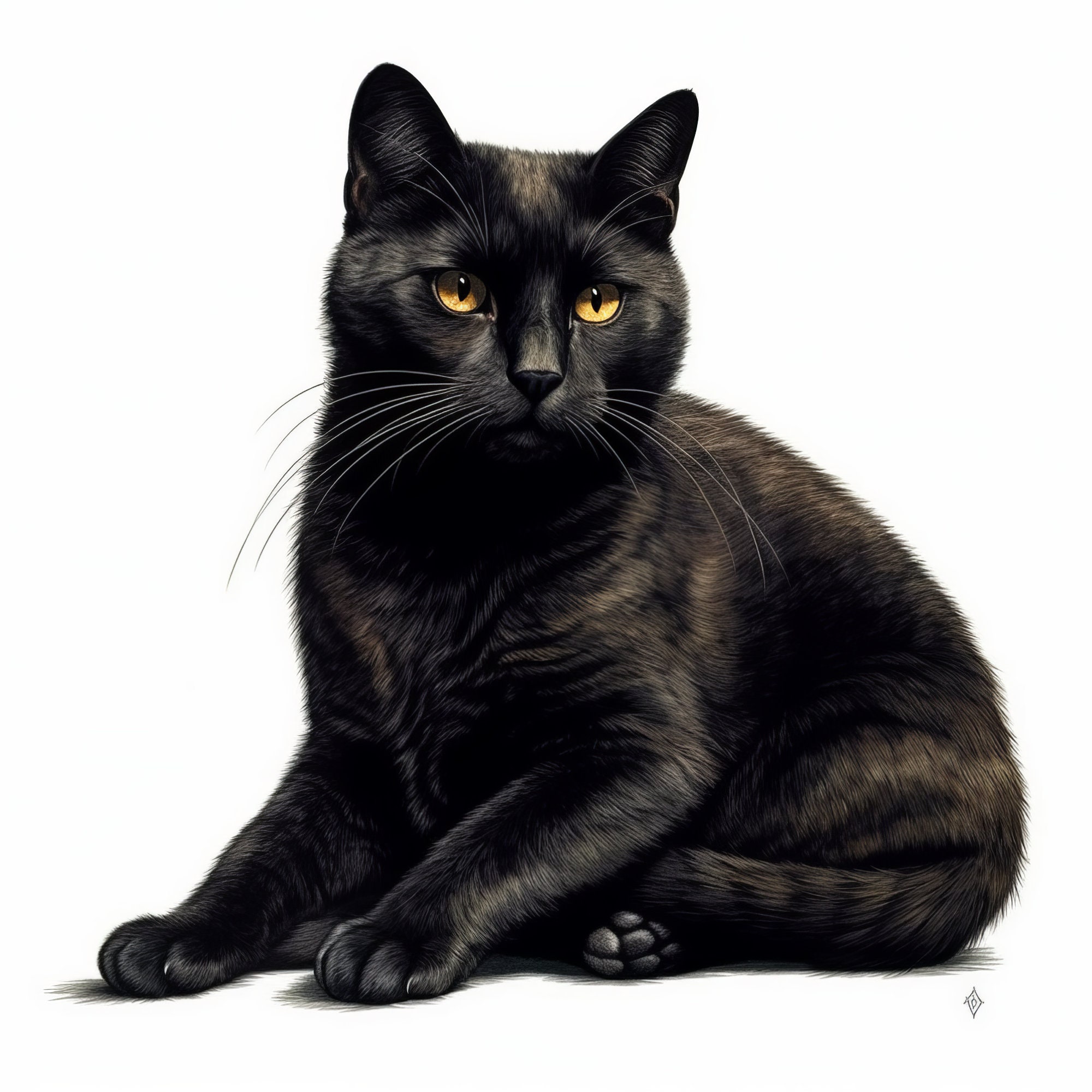 Black Cats Clip Art Designs HD PNG Image Bundle for T-shirts, Branding ...