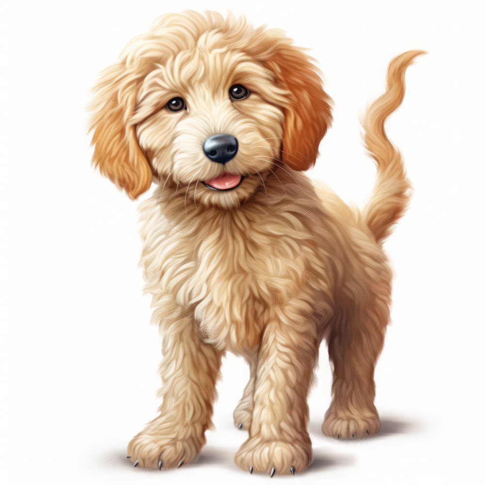 100 Original Cute Colorful Goldendoodle Dogs Clip Art Designs HD PNG ...