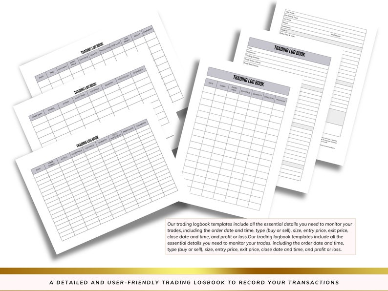 Editable Trading Journal Log Book Canva Template for Tracking - Etsy