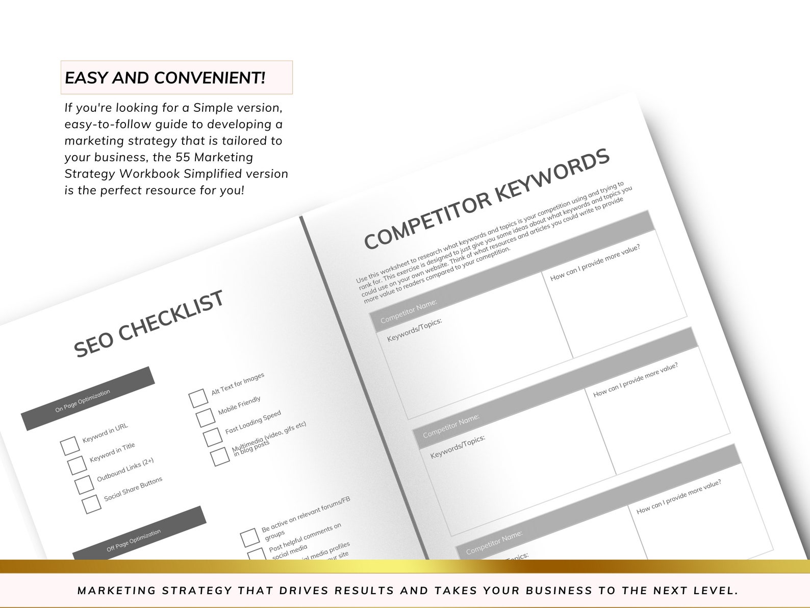 55-page Marketing Strategy Workbook Canva Template - Etsy