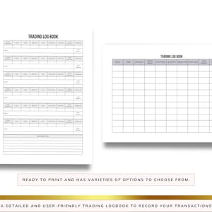 Editable Trading Journal Log Book Canva Template for Tracking and ...