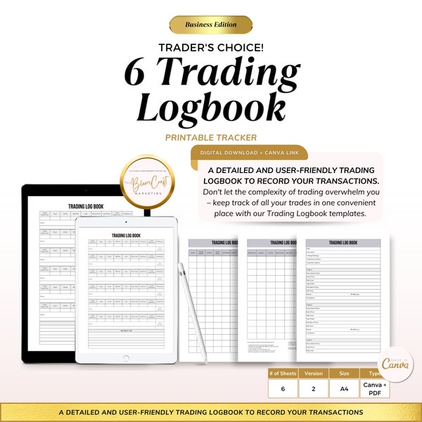 Trading Journal Template - Etsy