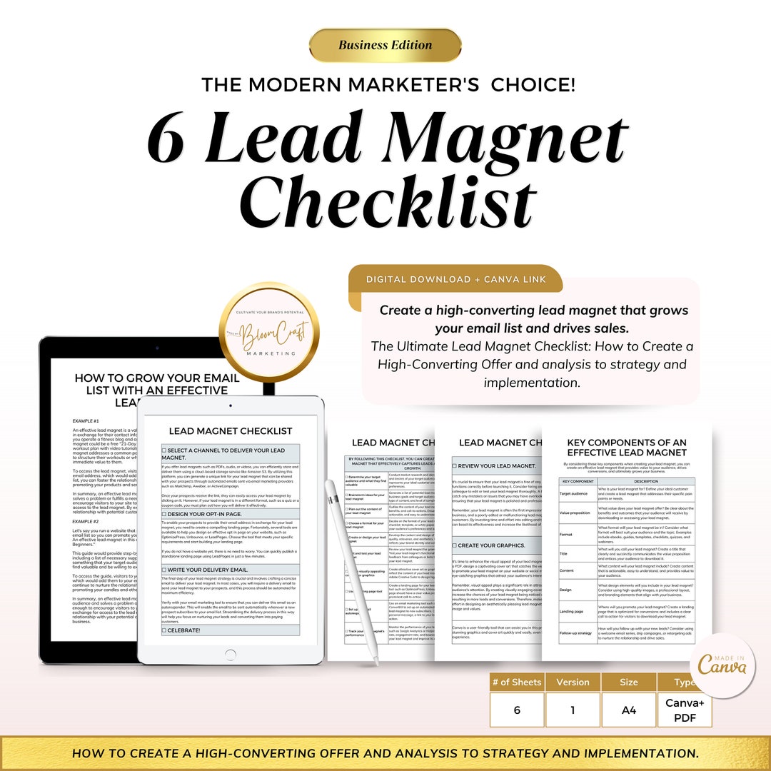 6 Lead Magnet Checklist: How to Create a High-converting Offer ...
