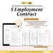 5 Employment Contract Forms Canva Templates for Streamlined Hiring ...