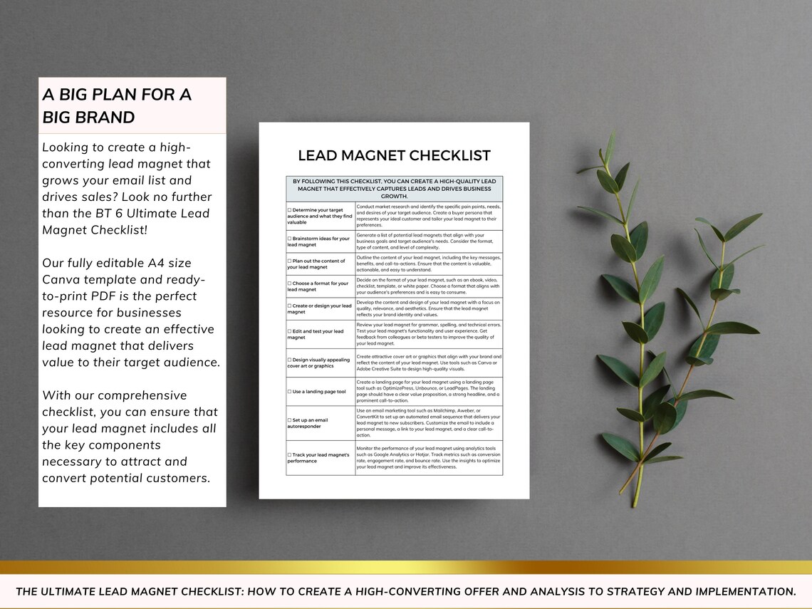 6 Lead Magnet Checklist: How to Create a High-converting Offer ...