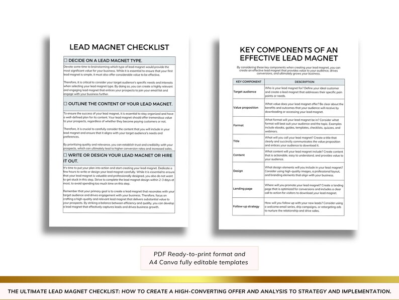 6 Lead Magnet Checklist: How to Create a High-converting Offer - Etsy