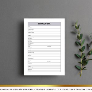 Editable Trading Journal Log Book Canva Template for Tracking and ...