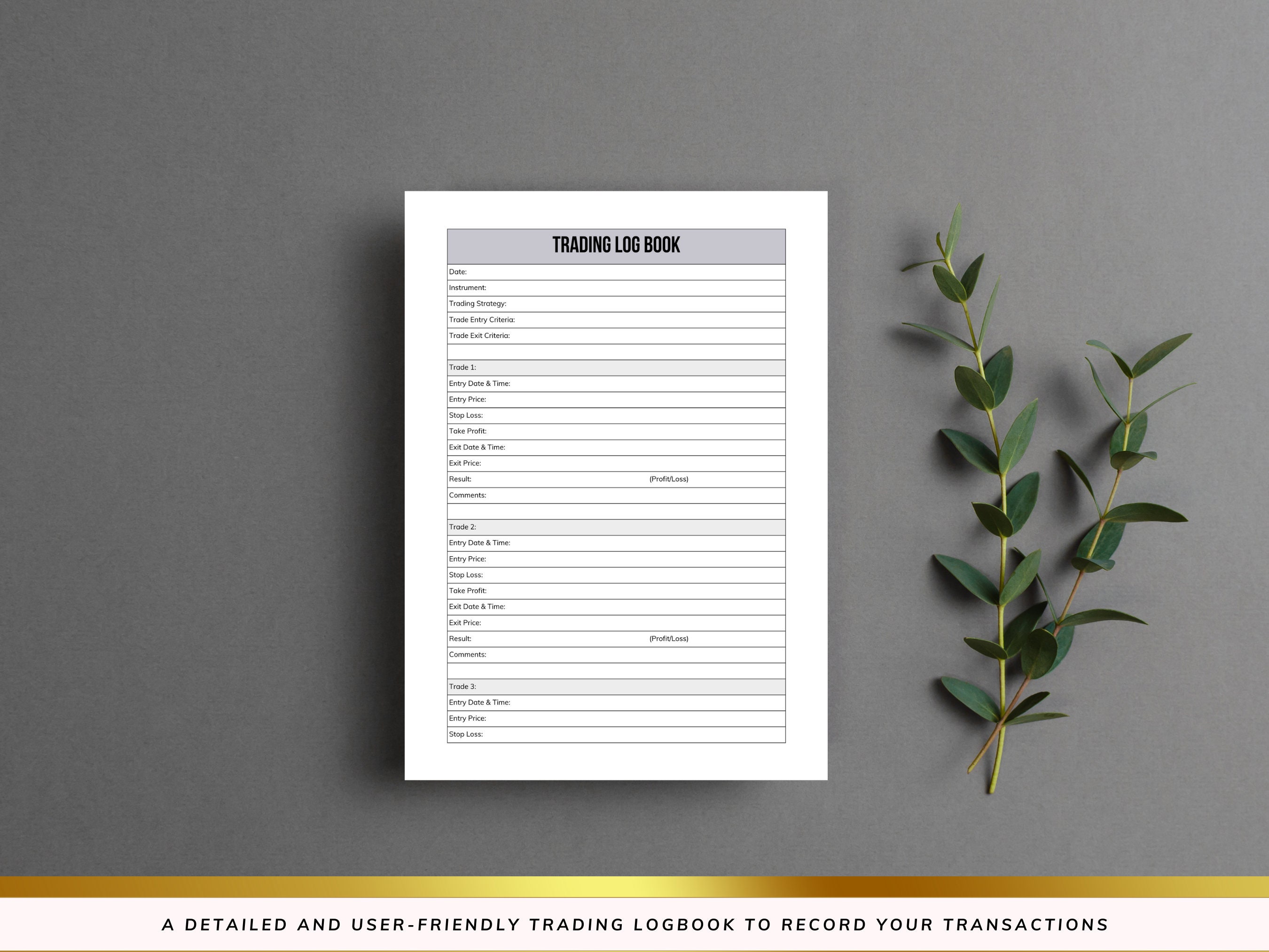 Editable Trading Journal Log Book Canva Template for Tracking and ...