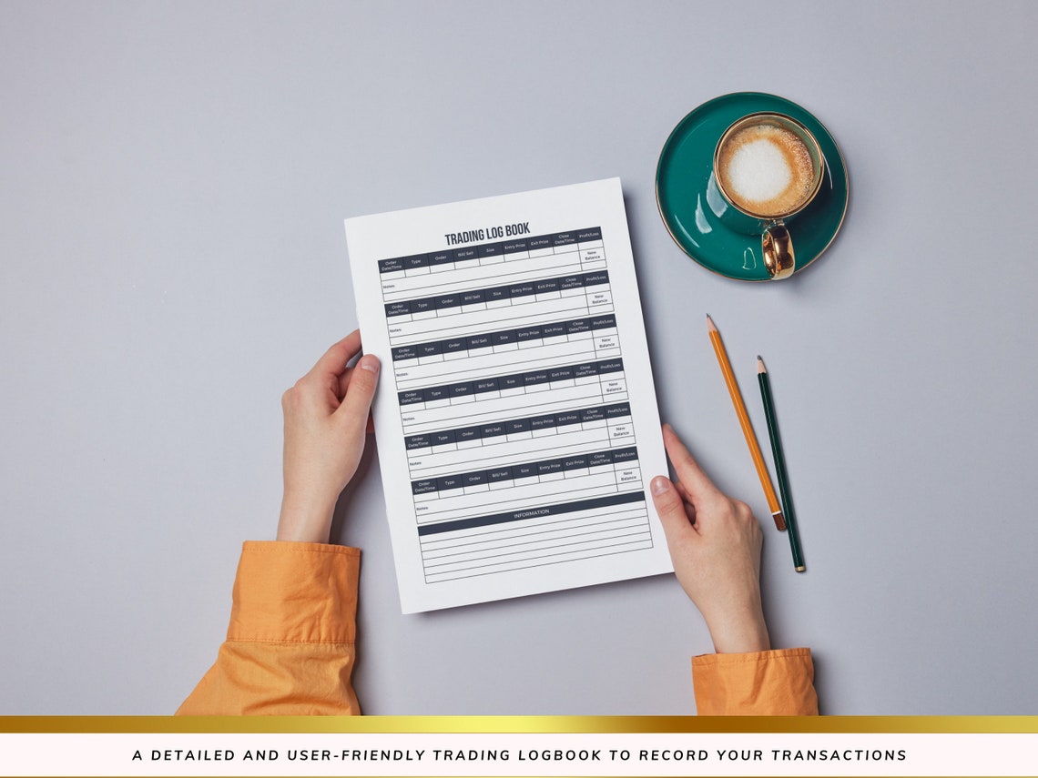 Editable Trading Journal Log Book Canva Template for Tracking and ...