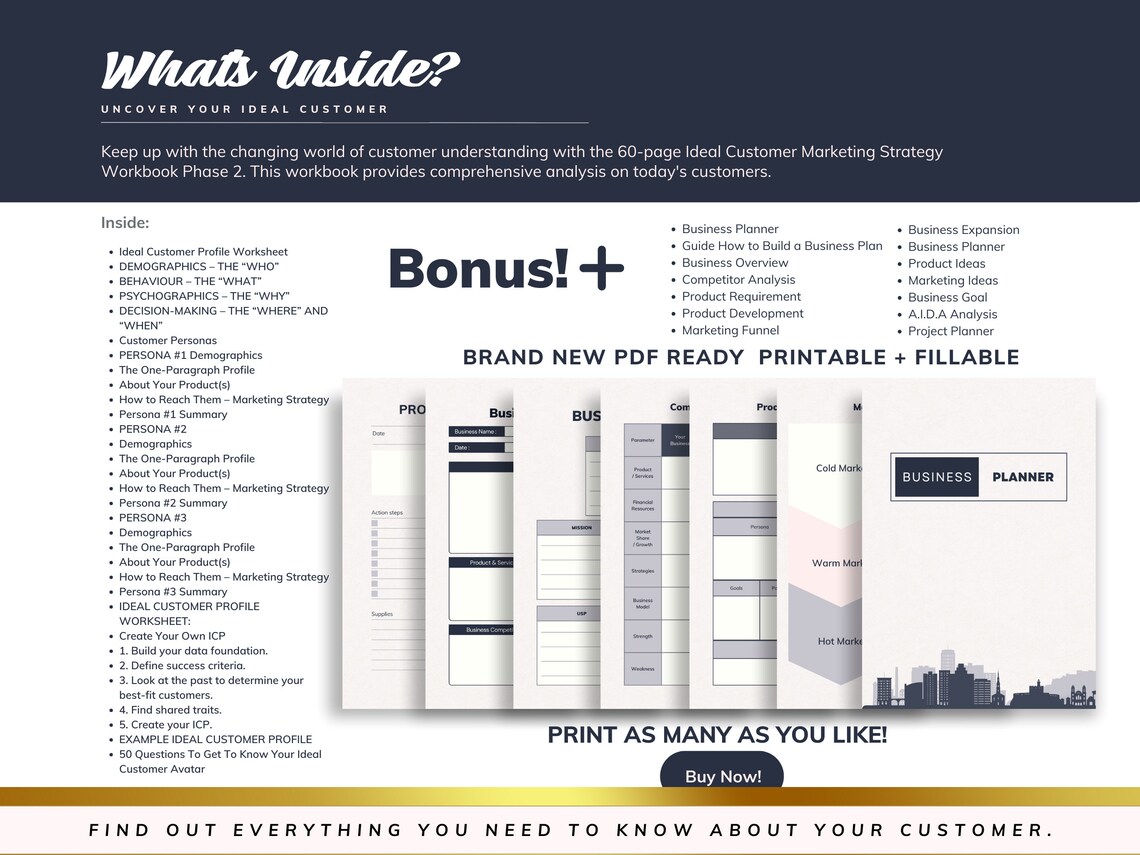 60 Ideal Customer Profiles and Buyer Personas Marketing Strategy ...