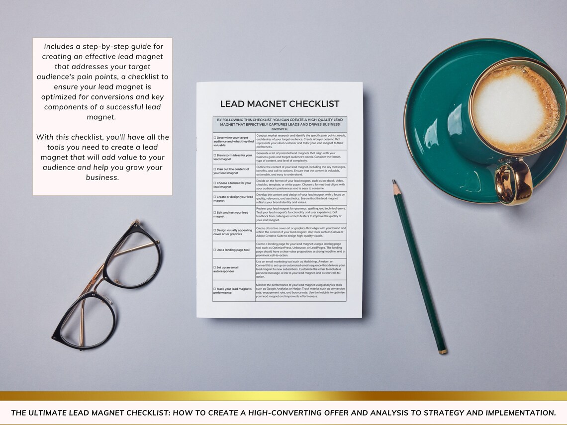 6 Lead Magnet Checklist: How to Create a High-converting Offer Editable ...