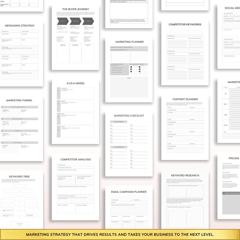 55-page Marketing Strategy Workbook Canva Template - Comprehensive ...