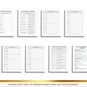 8 Lead Magnet Worksheet & Checklist- Create a Compelling Offer for Your ...
