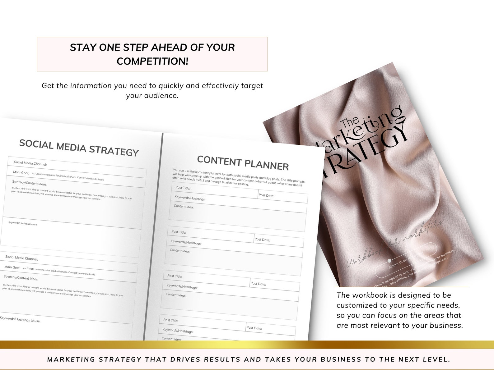 55-page Marketing Strategy Workbook Canva Template - Etsy