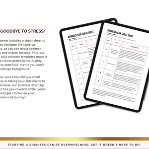 22-page Start up Guide and Business Planner - Valuable Cheat Sheets ...