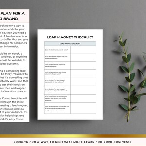 8 Lead Magnet Worksheet & Checklist- Create a Compelling Offer for Your ...