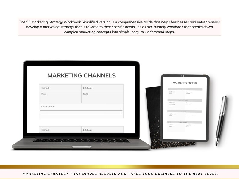 55-page Marketing Strategy Workbook Canva Template - Etsy