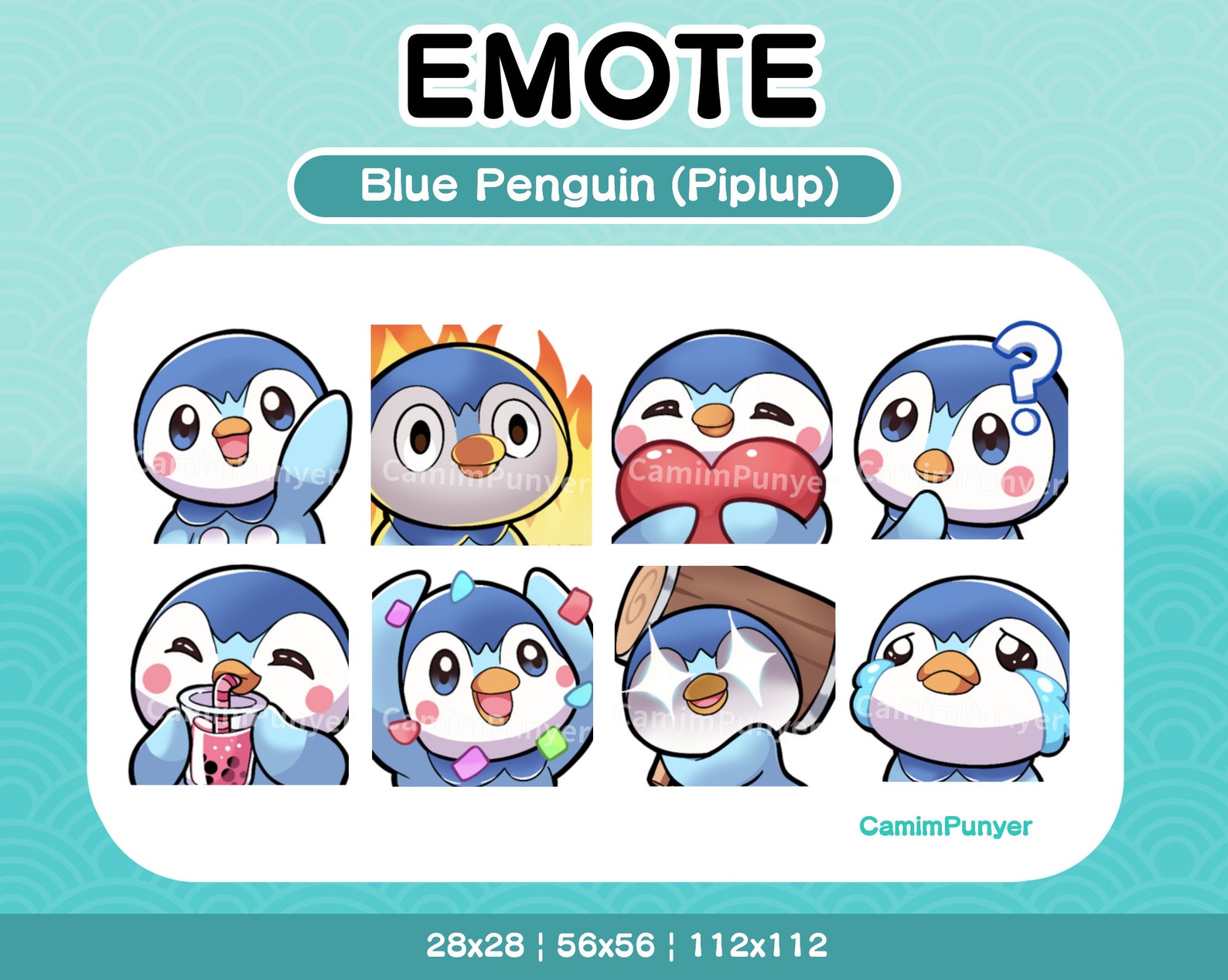 Cute Penguin Emote Penguin Twitch Emote Piplup Twitch Penguin Emotes ...